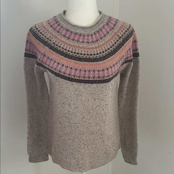 tabitha webb | Sweaters | Tabitha Webb Tanpinkpurple Faur Isle Wool ...